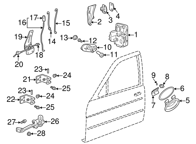 Genuine Door Striker for 1999-2009 Saab 9-5 | Part# 4695821 | Over 30% ...