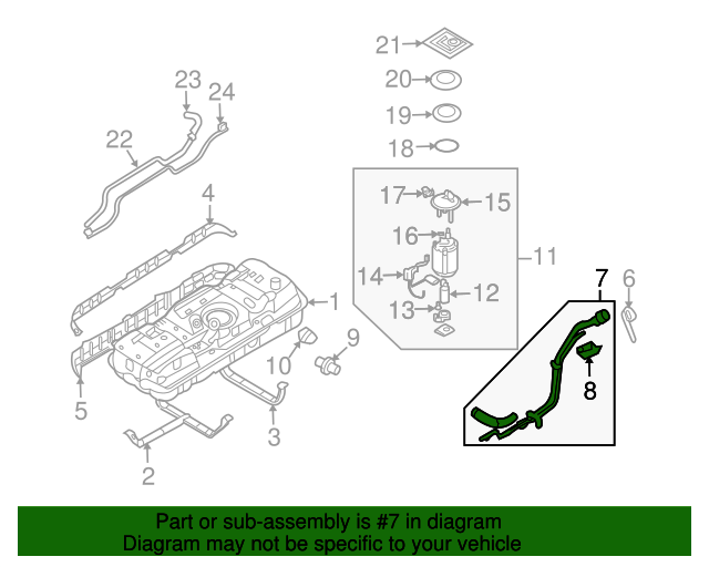 31030-4D500 - Fuel Filler Neck 2007-2008 Hyundai Entourage ...