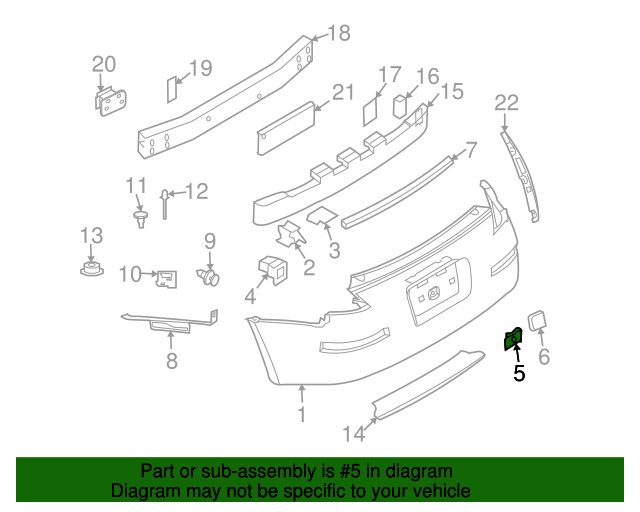 1993-2009 Nissan Bumper Cover Nut 01241-00881 | OEM Parts Online