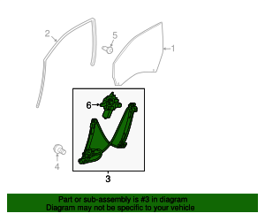 C2Z31200 - Window Regulator 2009-2015 Jaguar | AutoNationParts.com