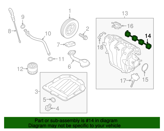 28411-2B600 - Engine Intake Manifold Gasket 2012-2024 Kia | Kia.Parts Store