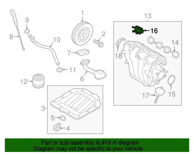 2011-2019 Kia Fuel Tank Vent Valve 31453-3K500 | QuirkParts