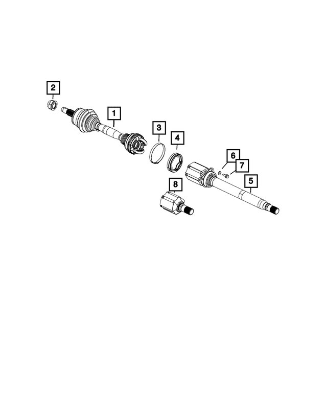 MOPAR GENUINE STUB SHAFT - 68261780AA - 68261780AA | Mopar Online Parts