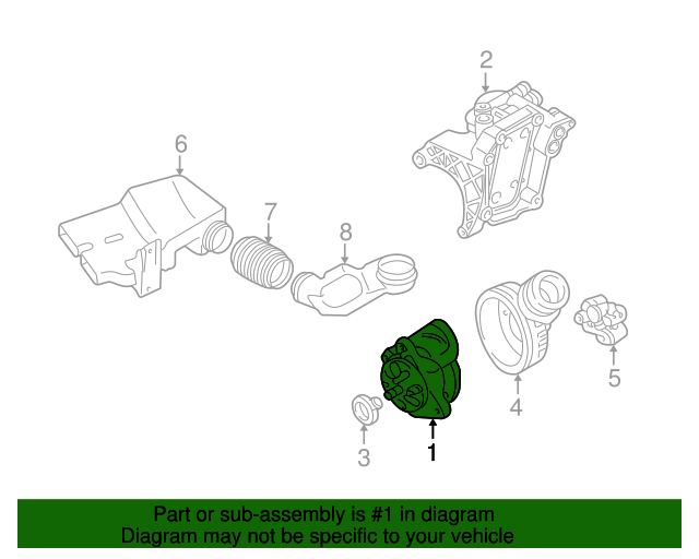 2000-2003 Audi Alternator 077-903-015-L | Audi OEM Parts