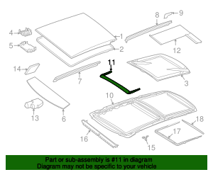 251-780-03-44 - Sunroof Deflector 2006-2012 Mercedes-Benz ...
