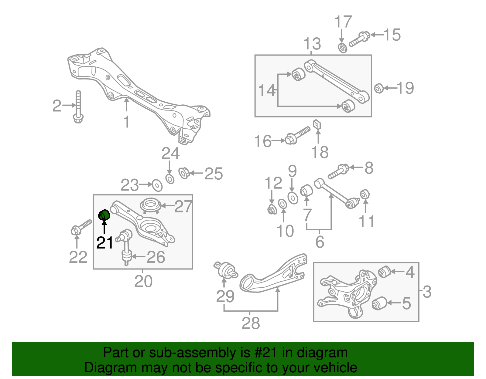 2011-2017 Hyundai Bushing 55215-3R000 | Hyundai Wholesale Direct