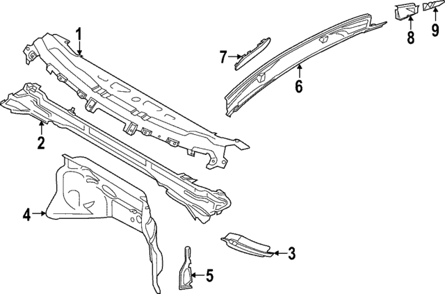 CK4Z-6102409-A - Support Panel Deflector 2022-2023 Ford E-Transit ...