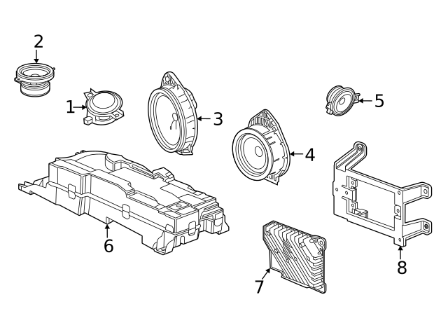 2021-2022 GM Front Floor Speaker 84738075 | GMPartsDirect.com