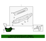 2003-2005 Hummer H2 Passenger Side Rear Bumper Filler 12335666 ...