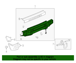 2003-2005 Hummer H2 Rear Bumper Impact Bar 12335668 GM | GMPartsDirect.com