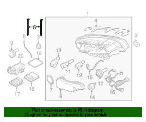 2007-2016 Volvo Headlamp Assembly Retainer Clip 30678340 | OEM Euro Parts