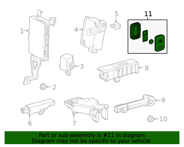 89904-0C050 - Keyless Entry Transmitter 2021-2023 Toyota | Brantford ...