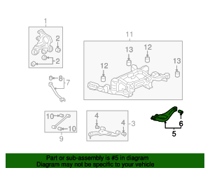 2008-2015 Cadillac CTS Lower Control Arm - Driver's Side (LH) 20777471 ...