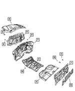 2005-2024 Mopar Floor Pan Silencer 68245835AC | MoparPart