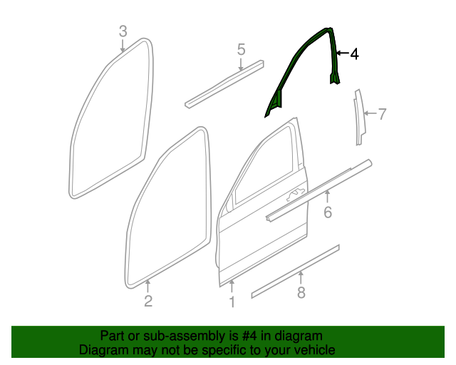 51-33-7-270-892 - Window Frame 2010-2012 BMW | AutoNationParts.com