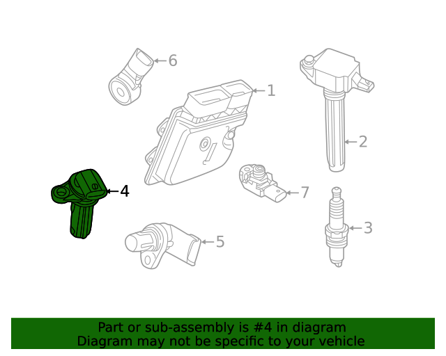 Crankshaft Position Sensor 68503106AA | TascaParts.com