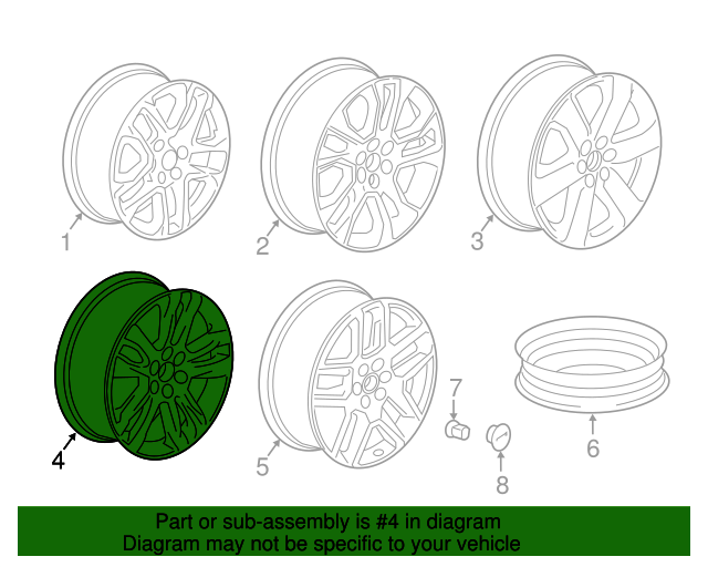2022-2024 Chevrolet F Wheel 84353724 GM | GMPartsDirect.com