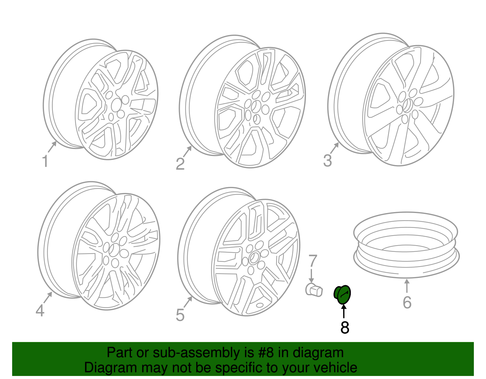2016-2025 Chevrolet Center Cap 94775689 GM | GMPartsDirect.com