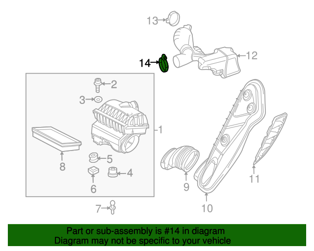 0069972690 - Resonator Clamp 2011-2015 Smart Fortwo | Mercedes-Benz USA ...