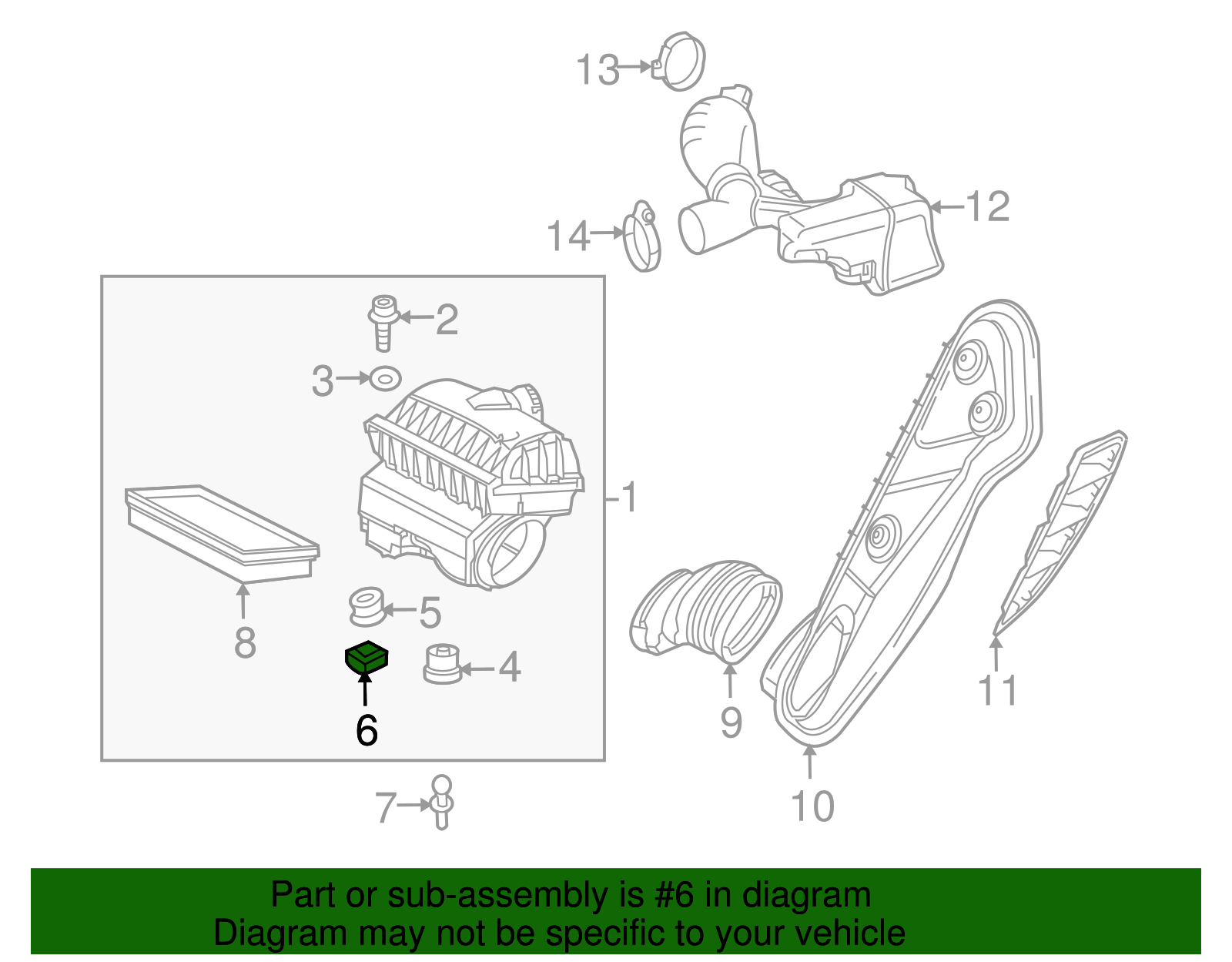 Genuine OEM Air Cleaner Assembly Grommet | 0009989801 | Fits Select ...