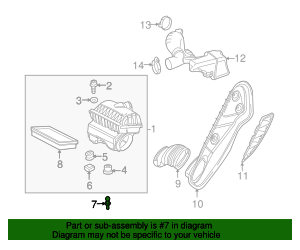 0009910202 - Air Cleaner Assembly Ball Stud 2011-2015 Smart Fortwo ...