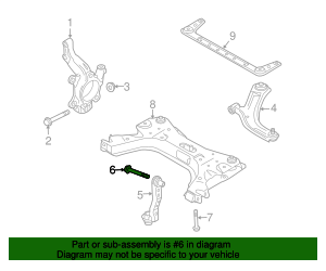 2007-2012 Nissan Versa Upper Link Upper Bolt 54459-EW04A | Temecula ...