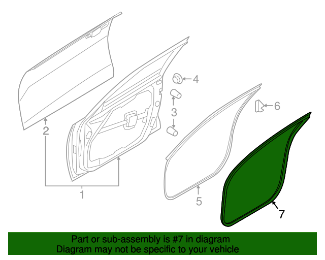 82110-D4000 - Weather-Strip On Body 2016-2020 Kia Optima | Kia.Parts Store