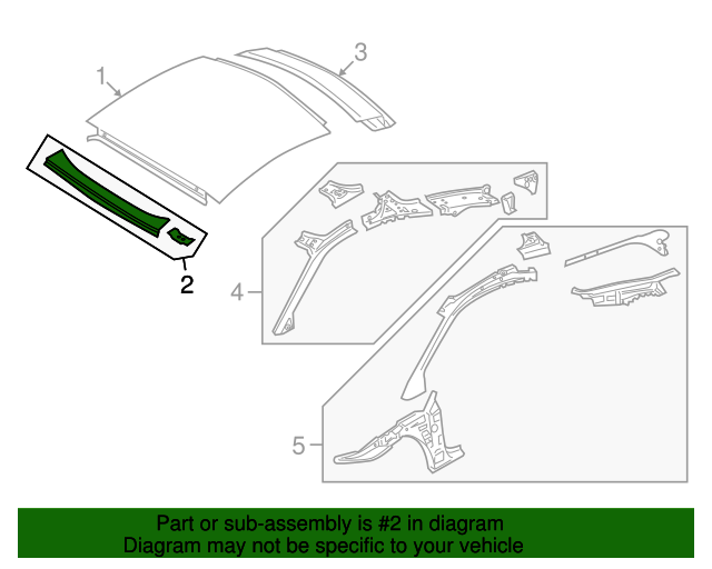 2008-2015 Audi Roof Frame 8J8-817-981-E | OEM Parts Online
