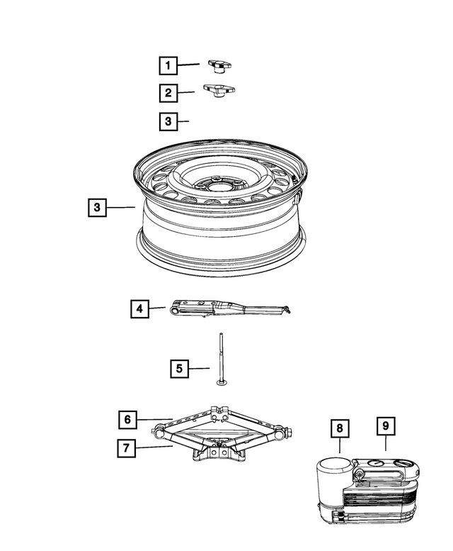 2005-2020 Mopar Spare Tire Retainer 52059160AC | My Mopar Parts