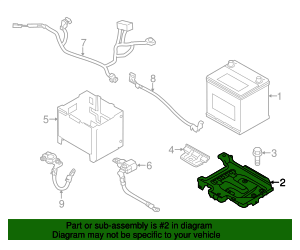 Genuine OEM Battery Tray Part# 37150-3X000 Fits 2011-2016 Hyundai: Up ...