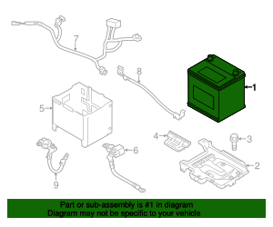 2014-2025 Hyundai Vehicle Battery 37110-3X681 | OEM Parts Online