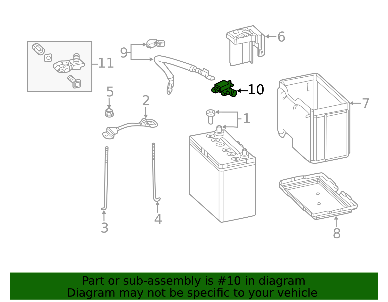 38920-TRV-A01 - 2017-2021 Honda Clarity - Sensor Assembly Battery ...