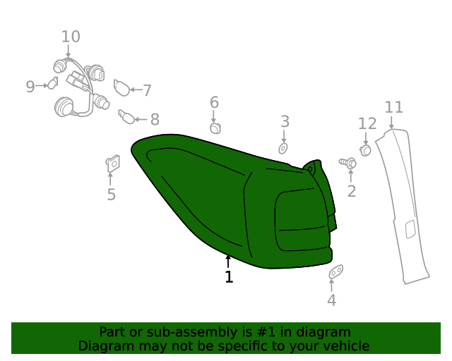 2019-2020 Subaru Ascent OEM NEW 2019-2020 Subaru Ascent Tail Lamp Right ...