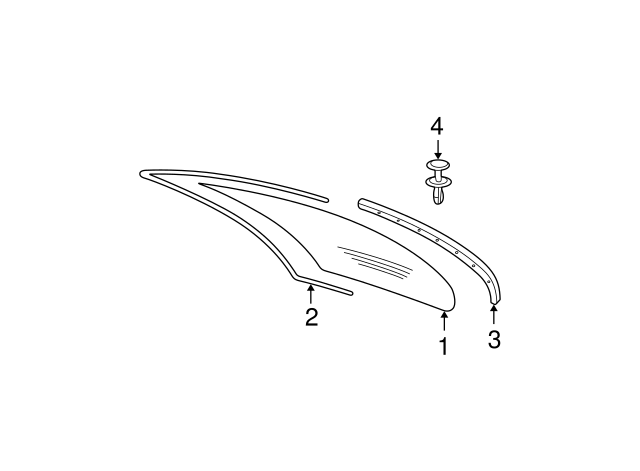 203-670-01-80-64 - Back Glass 2001-2007 Mercedes-Benz | Mercedes-Benz ...