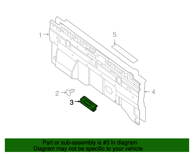 2008-2015 Nissan Titan Back Panel Trim Hole Cover 88846-ZR00A | QuirkParts