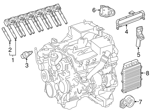 279-900-12-00 - Engine Control Module 2013-2018 Mercedes-Benz ...