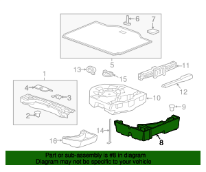 2015-2022 GM Black Passenger Side Rear Floor Stowage Compartment ...