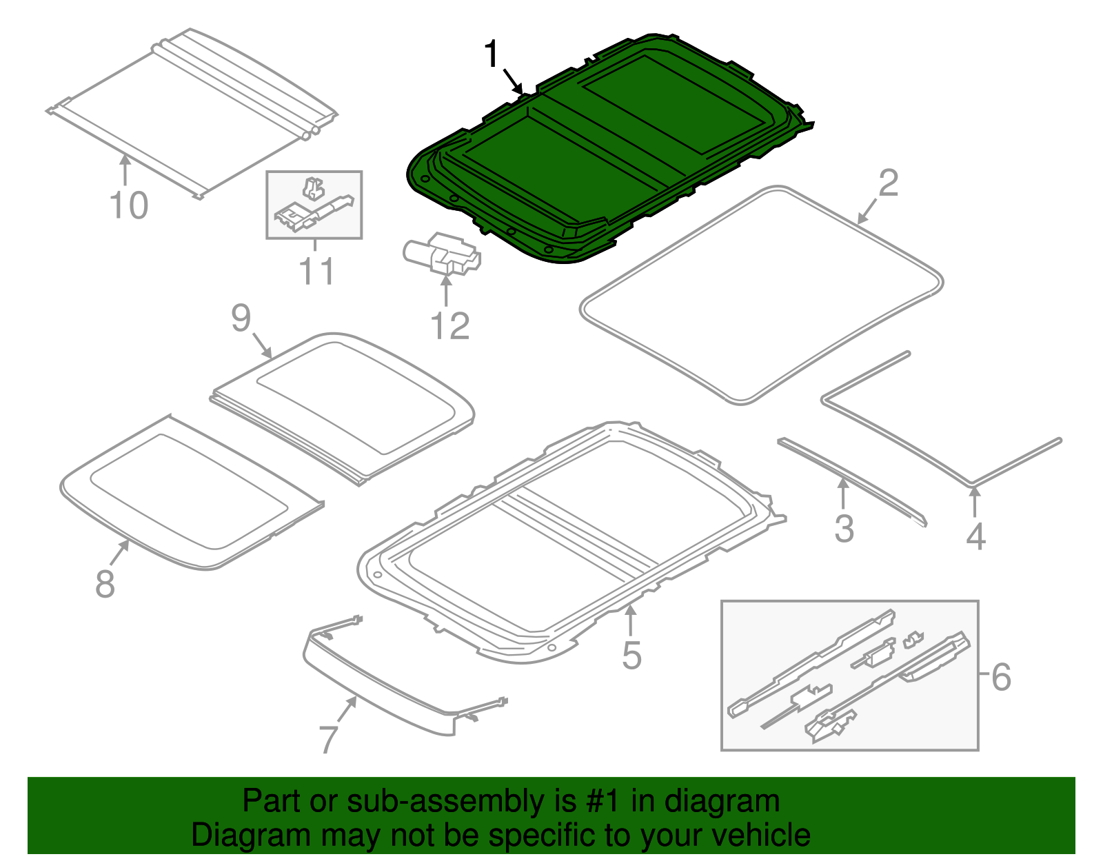2014-2018 Mini Sunroof Assembly 54-10-7-379-615 | Mini Parts Direct