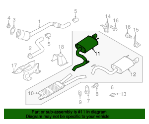 Genuine OEM Ford Part - Rear Muffler FR3Z-5230-AA | Genuine OEM Ford ...