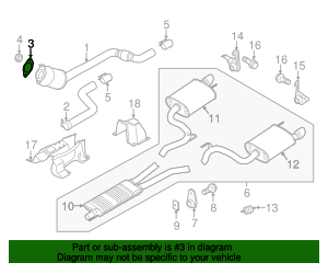 BR3Z-5B266-A - Front Pipe Gasket 2011-2023 Ford Mustang | Ford Parts Direct