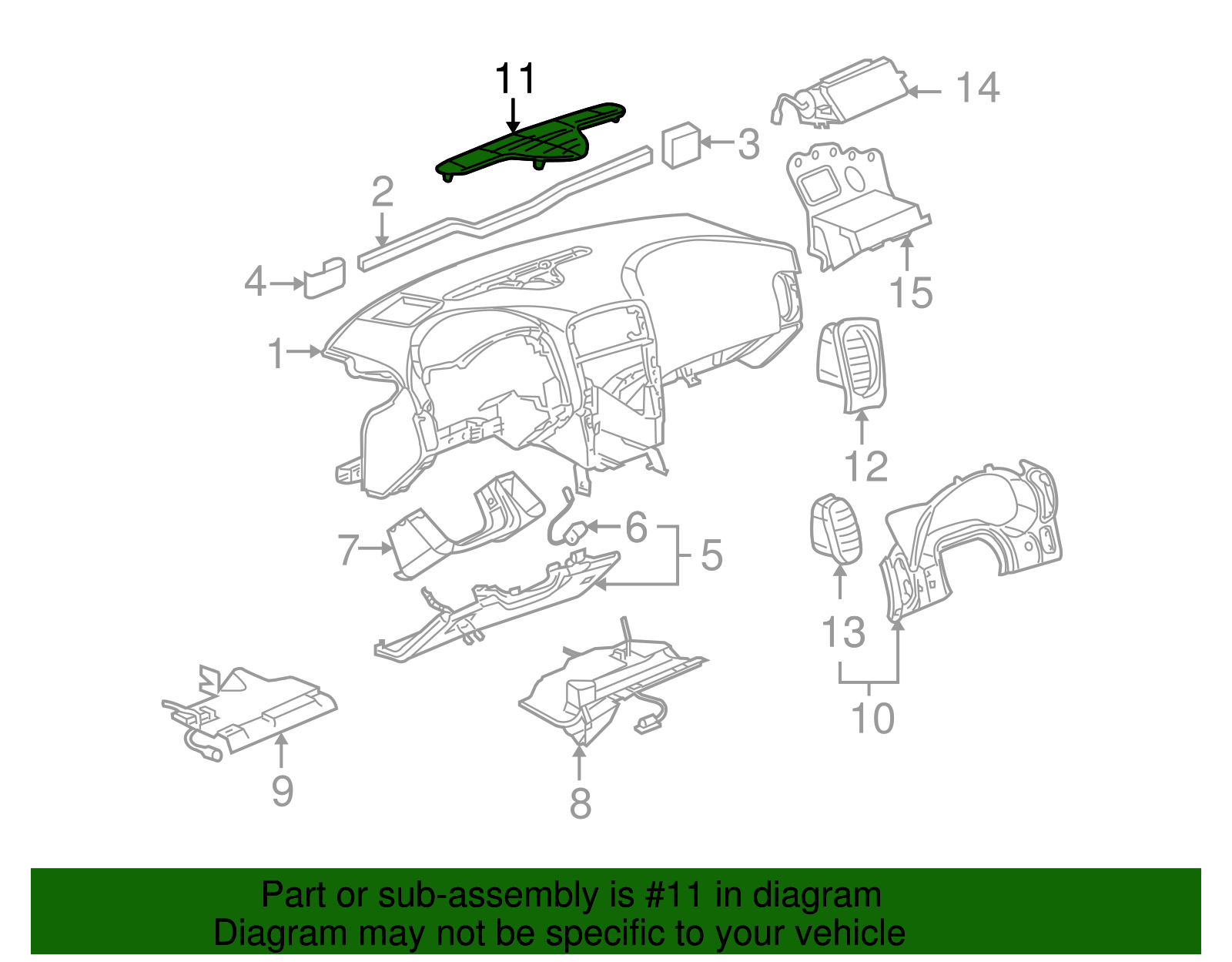 2005-2013 Chevrolet Corvette Ebony Windshield Defroster Nozzle Grille ...