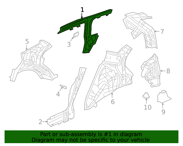 64710-TGS-305ZZ - Inner Panel Assembly 2019-2023 Honda Passport | Honda ...