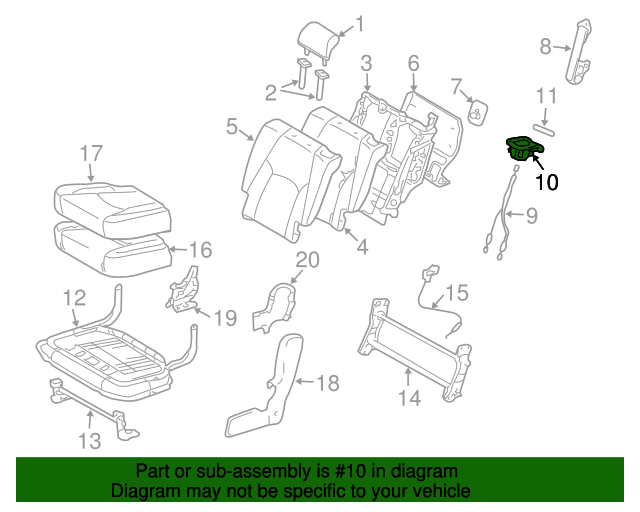 2004-2009 Lexus Lever Assembly 72057-0E010-A0 | OEM Parts Online