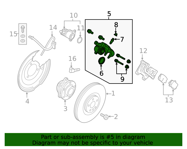 36012653 - Disc Brake Caliper - 2019 2020 Volvo XC40 | Volvo OEM Parts ...
