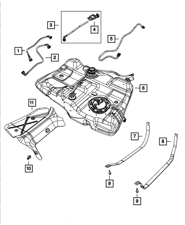 2012-2014 Mopar Fuel Vapor Re-Circulation Tube 68087985AC | Mopar eStore