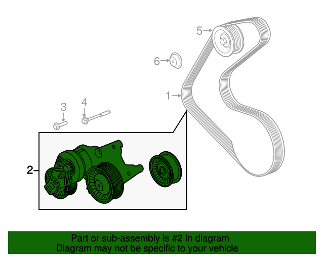 Serpentine Tensioner - 2018-2020 Land Rover Range Rover Velar (LR091612 ...