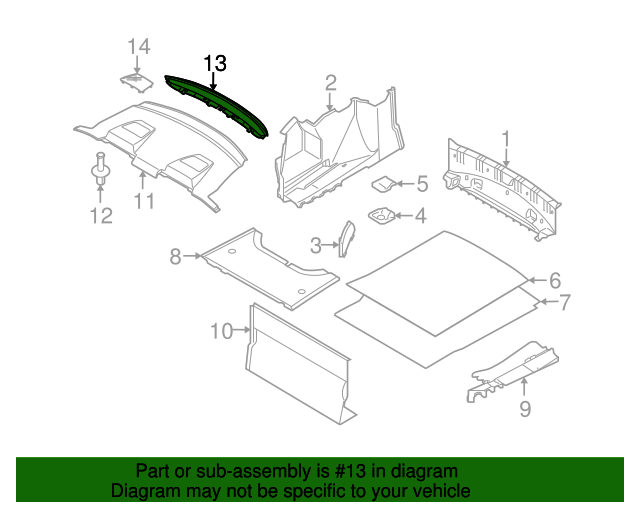 51467073739 - 2004-2010 BMW Vent Grille (51-46-7-073-739) | BMW of ...