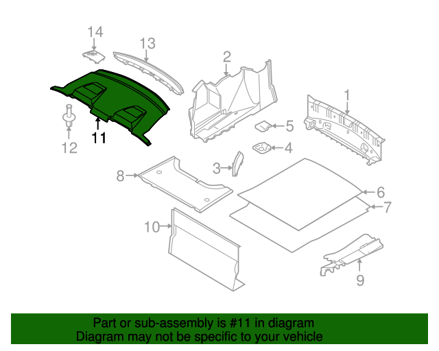 Genuine BMW 51-46-7-070-269 | Package Tray | FREE Shipping on Most ...