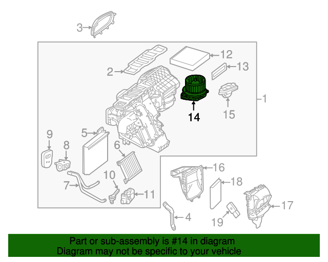 166-906-61-00-64 - Blower Motor 2012-2019 Mercedes-Benz ...