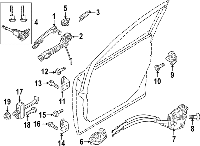 2023-2024 Mazda CX-50 Handle, Outside VA41-59-410-51 | Florida Mazda Parts